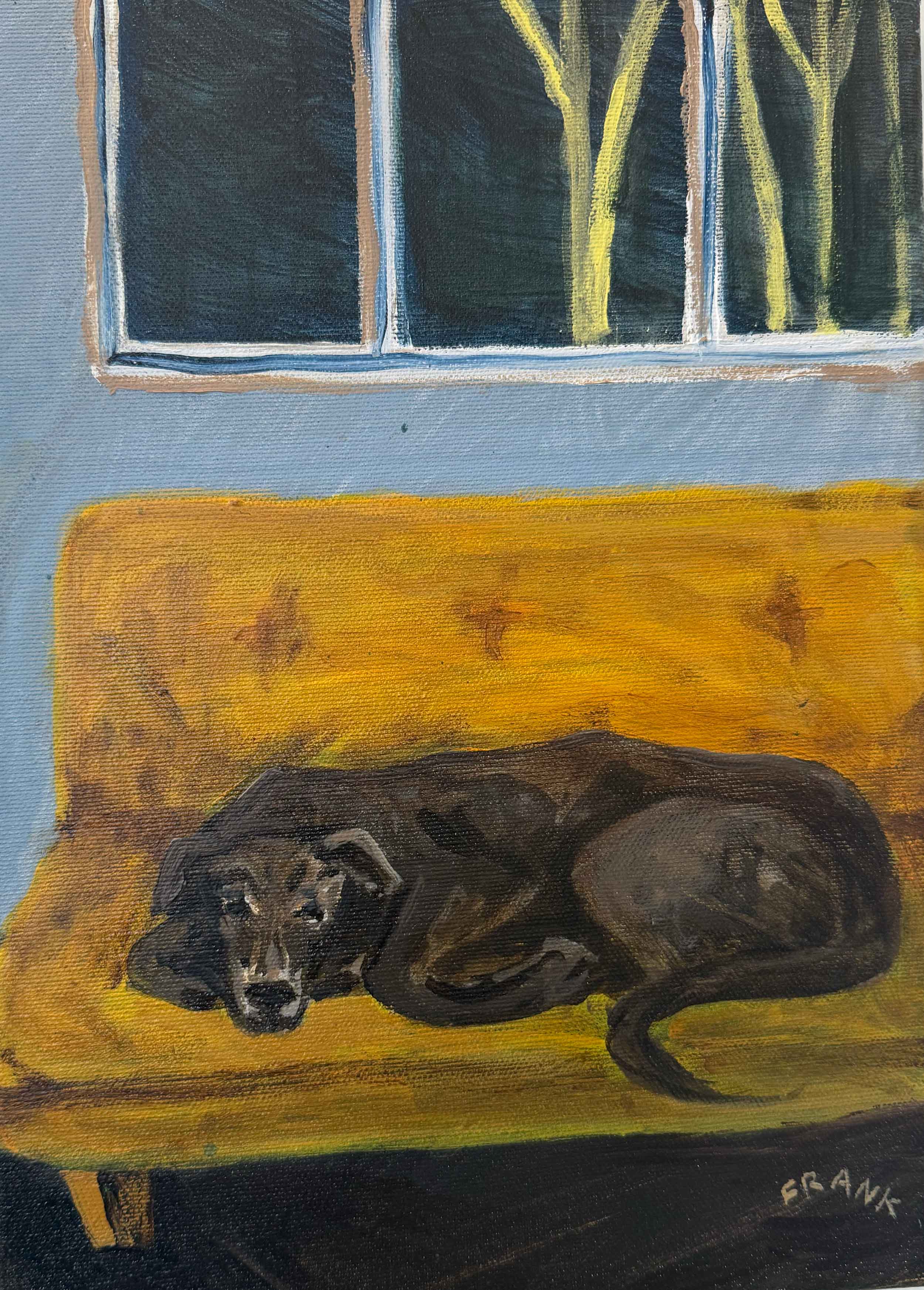 Lazy Greyhound (Original Artwork) – Art Friend Gallery